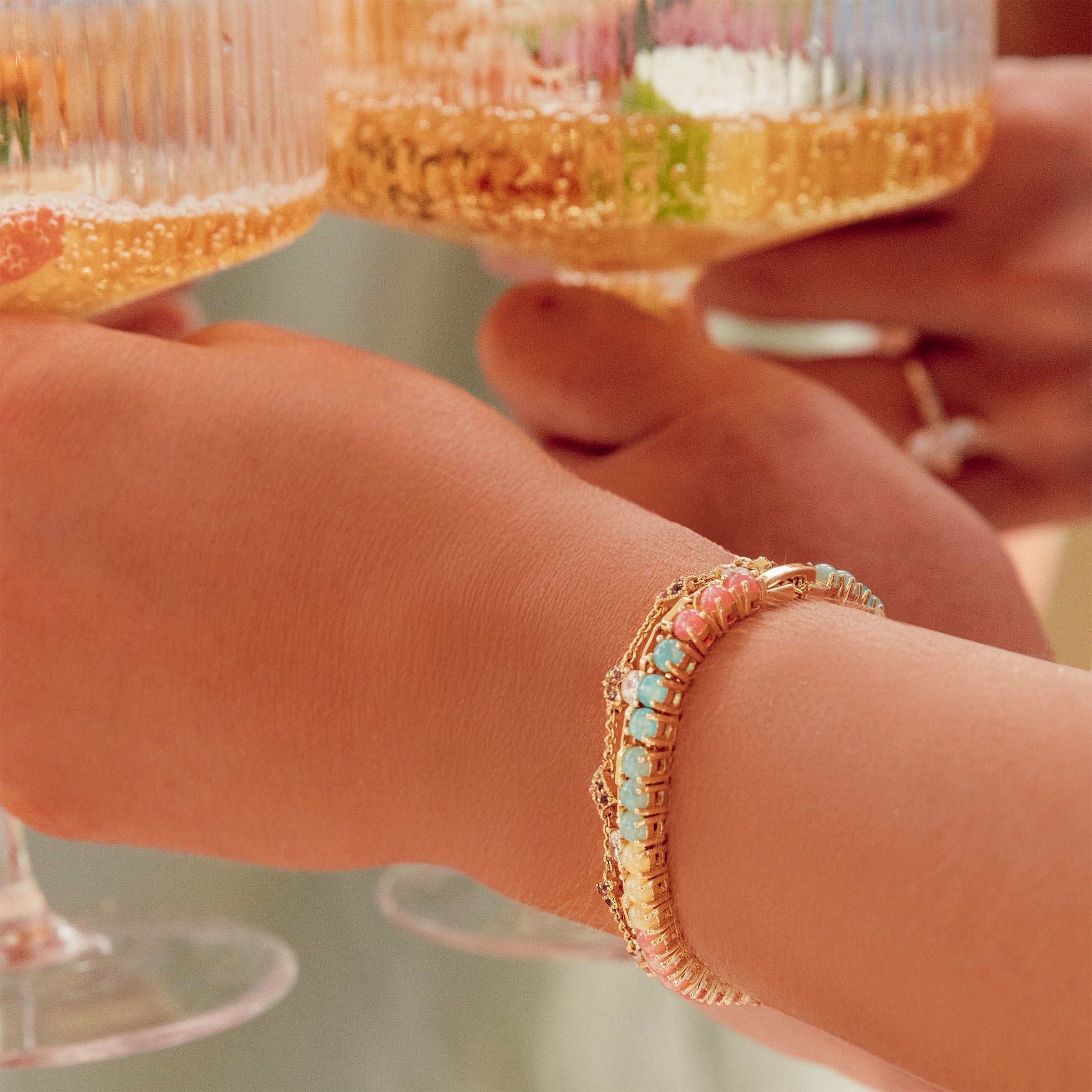 Beaded Stretch Bracelets, Elastic Bracelets for Women by Erimish