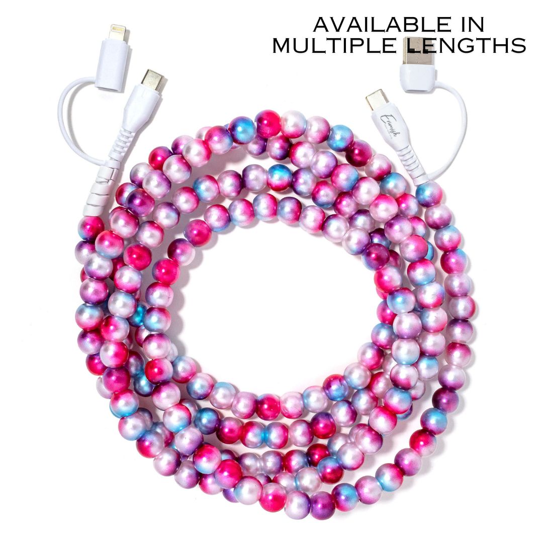 Beaded Phone Charger Pink Ombre – Erimish