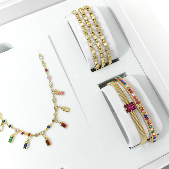 Erimish Stackable Bracelets, Stacked Bracelets