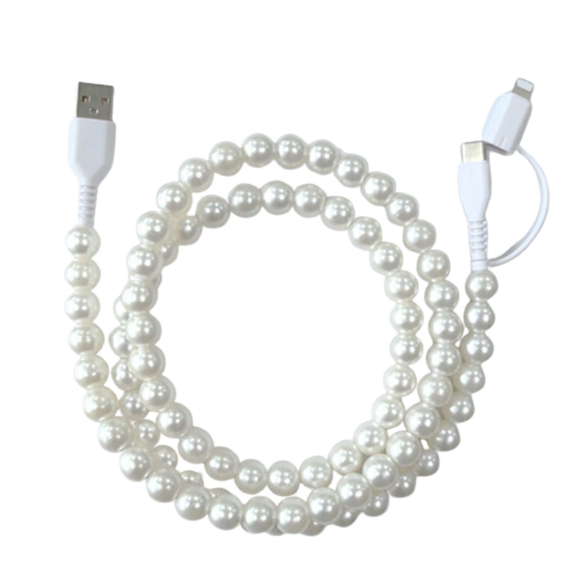 Beaded Phone Charger Pearl – Erimish